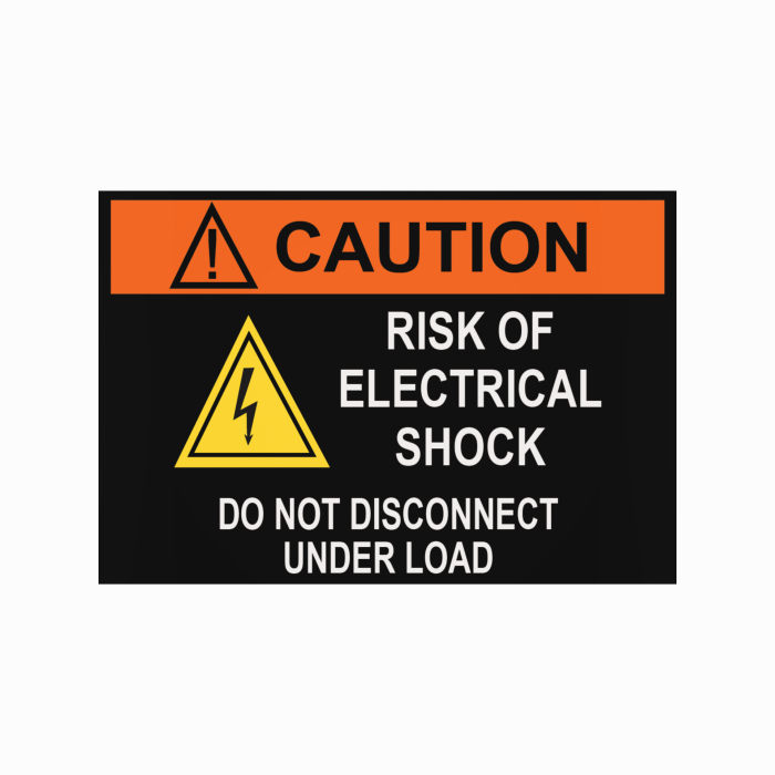 Zubehör für Spannungsversorgungsleitung - Warnschild