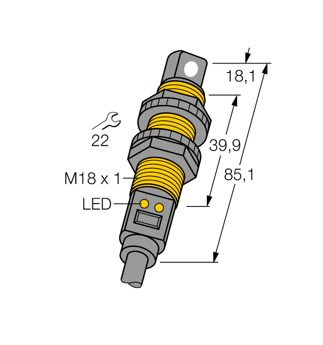 Ultrasonic Sensor - diffuse mode sensor