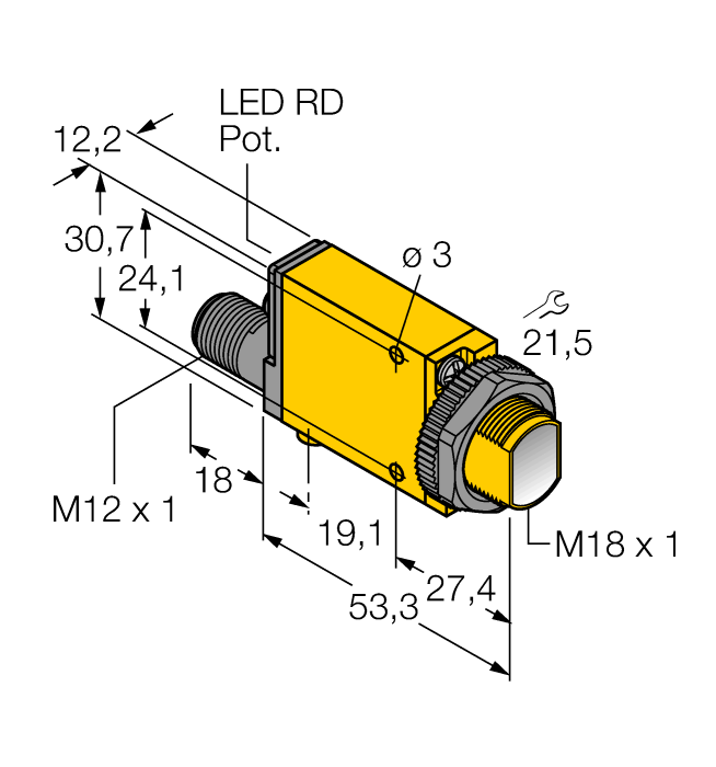 Photoelectric Sensor - Retroreflective Sensor with Polarizing Filter