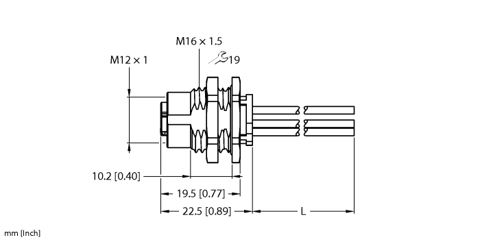 M12 Power Flange - Rear-mounted