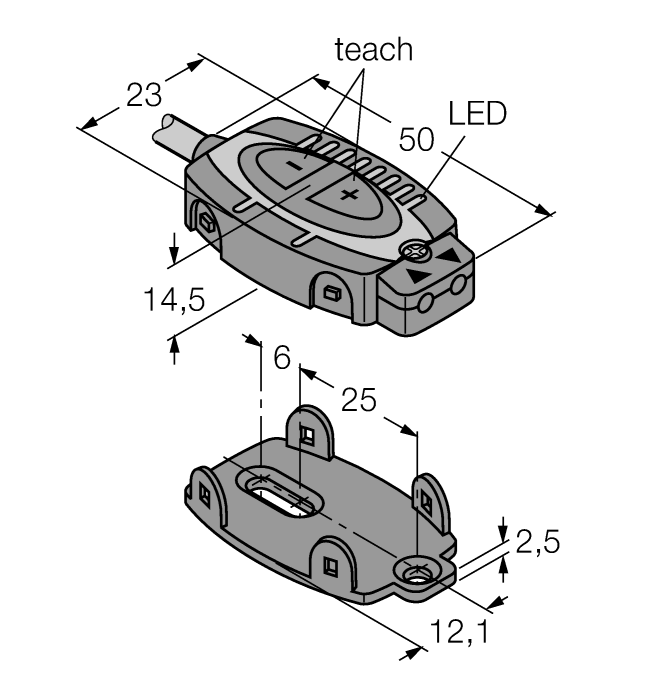 Opto-Sensor - Lichtleiter-Sensor für Kunststofflichtleiter