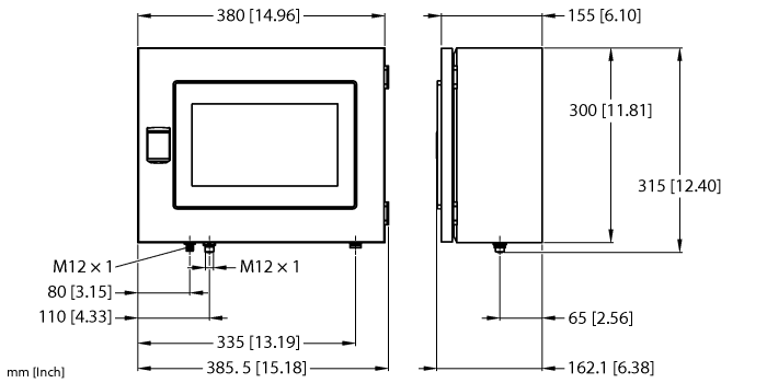 TX100 HMI Serie in Rittal Stahlgehäuse IP66 - 10” Display mit TX ...