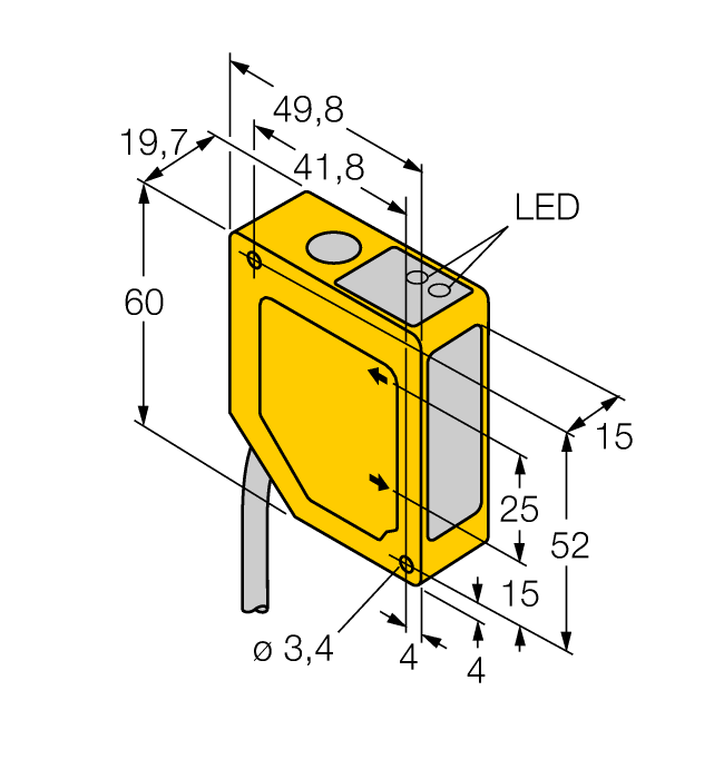 Photoelectric Sensor - Triangulation Sensor with Switching Output