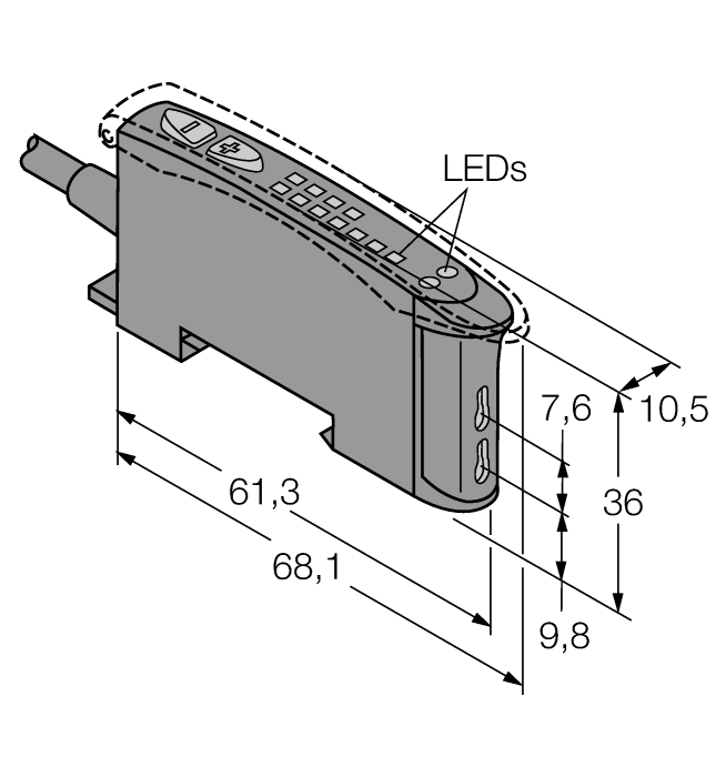 Opto-Sensor - Lichtleiter-Sensor für Kunststofflichtleiter