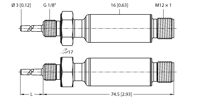 Temperaturerfassung - Edelstahltransmitter mit integriertem Fühler