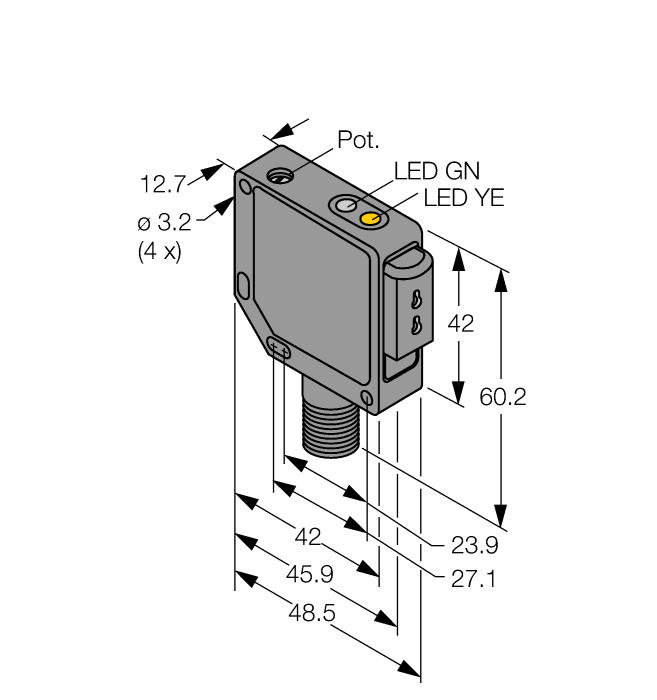 Opto-Sensor - Lichtleiter-Sensor für Kunststofflichtleiter