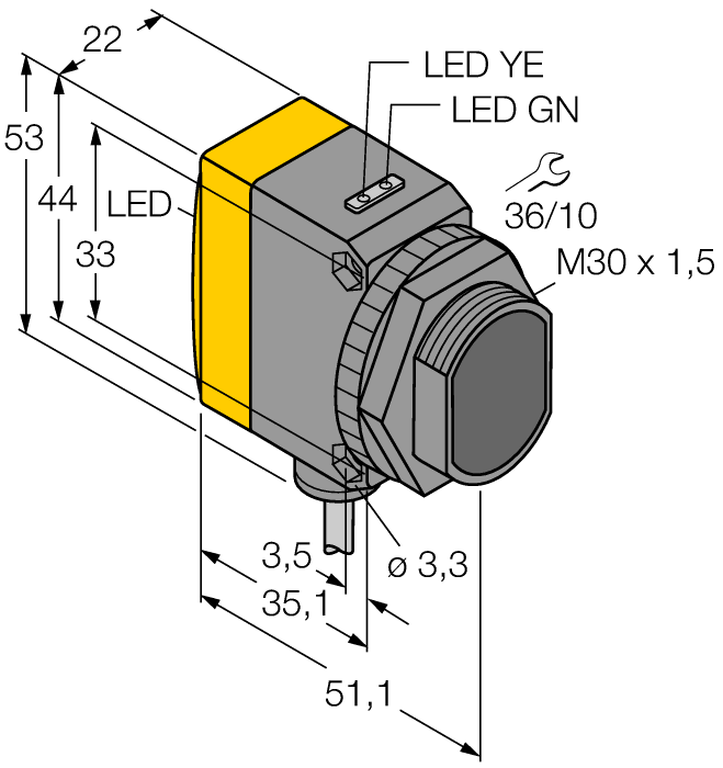 Photoelectric Sensor - Retroreflective Sensor with Polarizing Filter