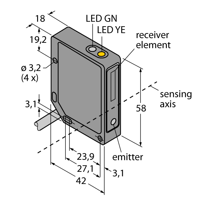 Photoelectric Sensor - Diffuse Mode Sensor with Fixed-Field Background ...