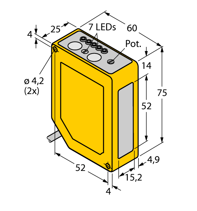 Photoelectric Sensor - Diffuse Mode Sensor with Adjustable Background ...