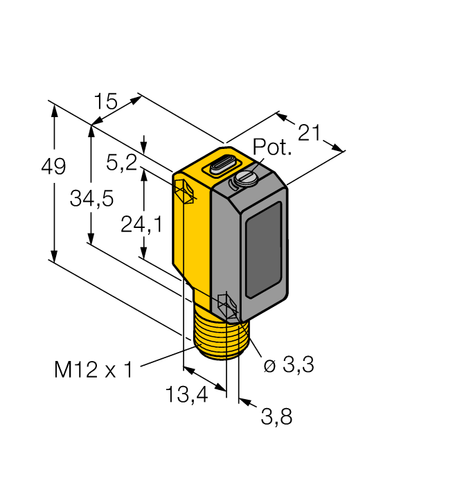 Photoelectric Sensor - Diffuse Mode Sensor with Adjustable Background ...