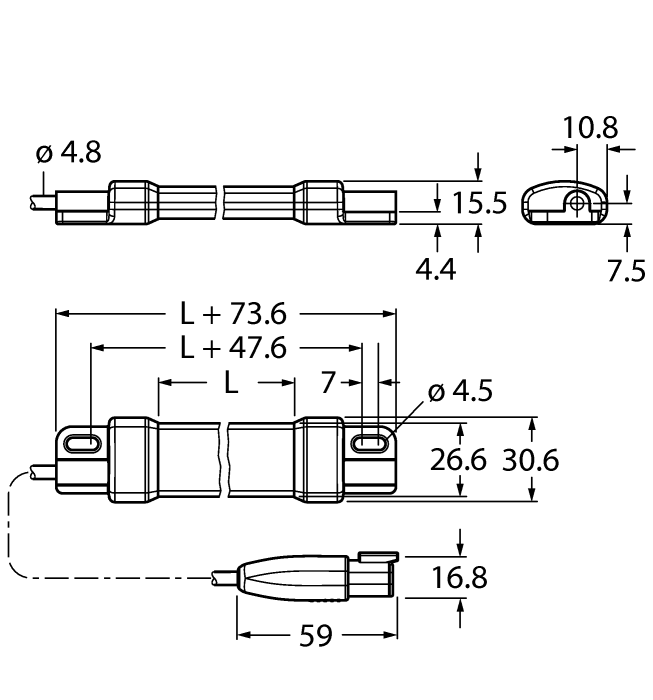 LED-Linienleuchte - im Kunststoffgehäuse