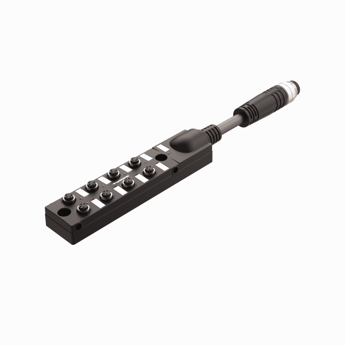 Passiver Aktuator-/Sensor-Verteiler, 8-fach - Ø8 mm I/O Steckplatz mit ...