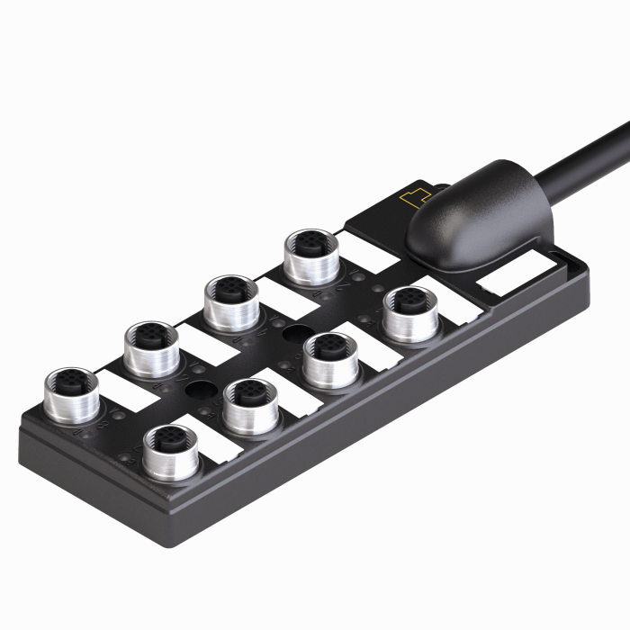 Passiver Aktuator-/Sensor-Verteiler M12 x 1 - 8-fach, mit fest ...