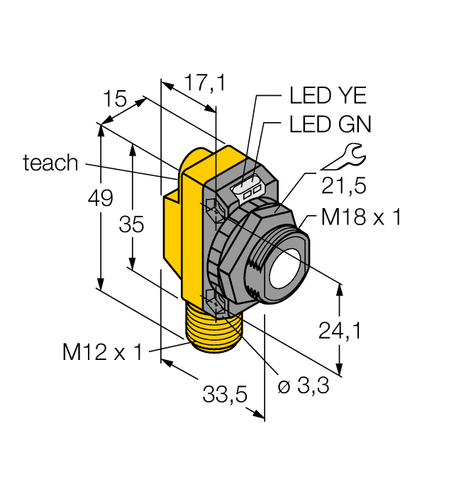 Ultrasonic Sensor - diffuse mode sensor