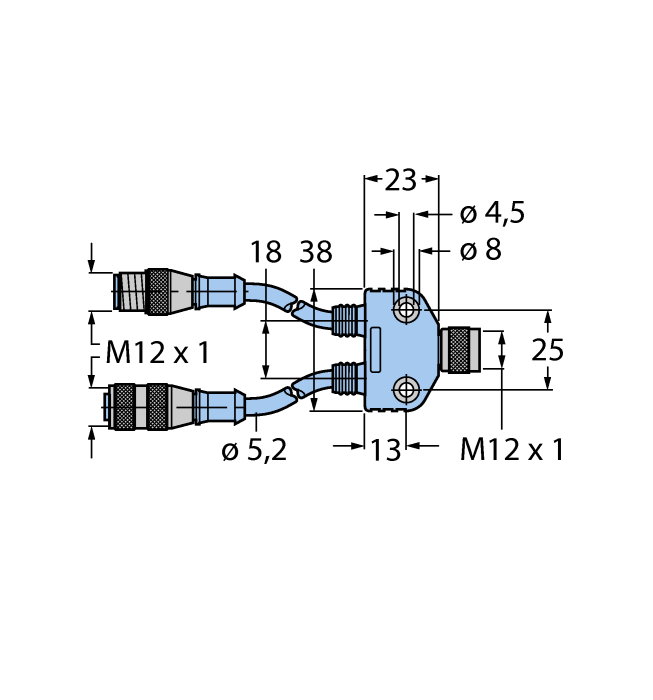 2-Way Splitter - PVC Cable Jacket, Thin 2-Way Splitter - PVC Cable Jacket, Thin