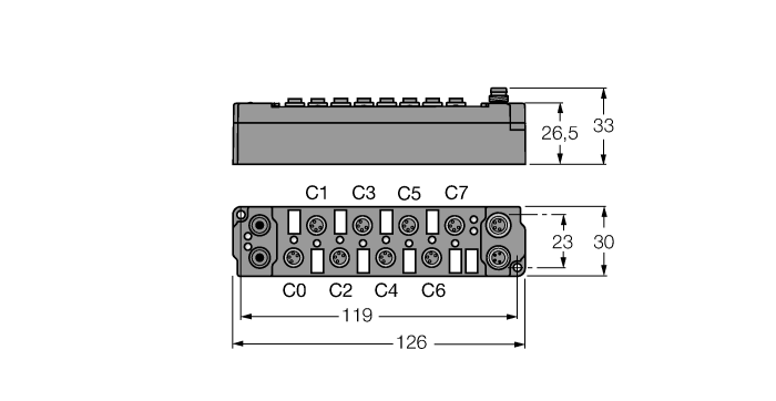 piconet Erweiterungsmodul für IP-Link - 8 digitale pnp Eingänge Filter 3 ms