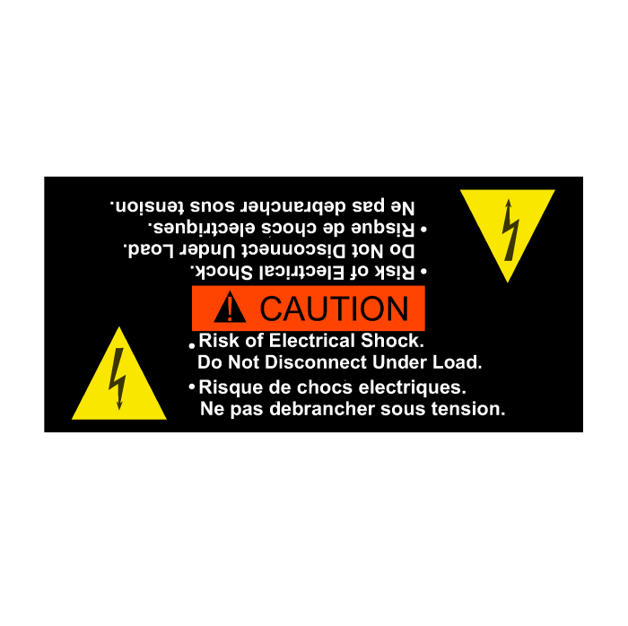 Zubehör für Spannungsversorgungsleitung - Warnschild