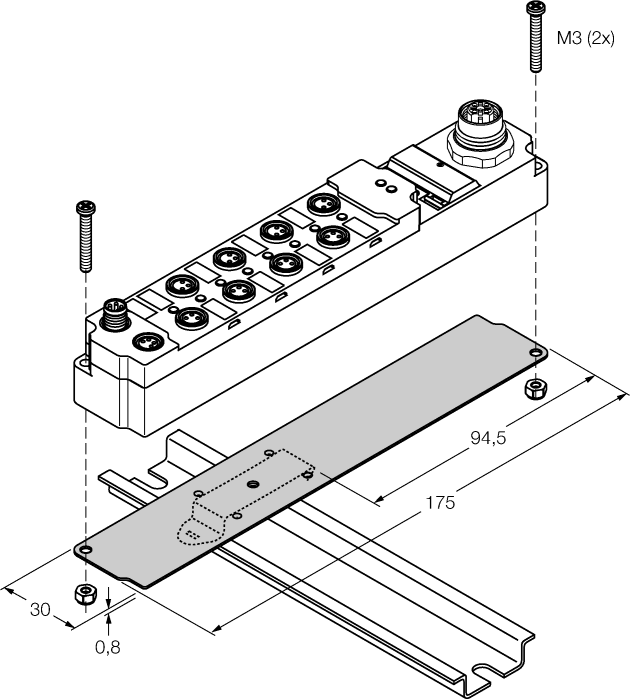 piconet Accessories - Mounting Panel for Coupling and Stand-alone Modules Mounted on DIN rail ...