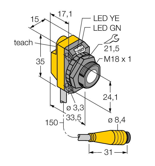 Ultrasonic Sensor - diffuse mode sensor