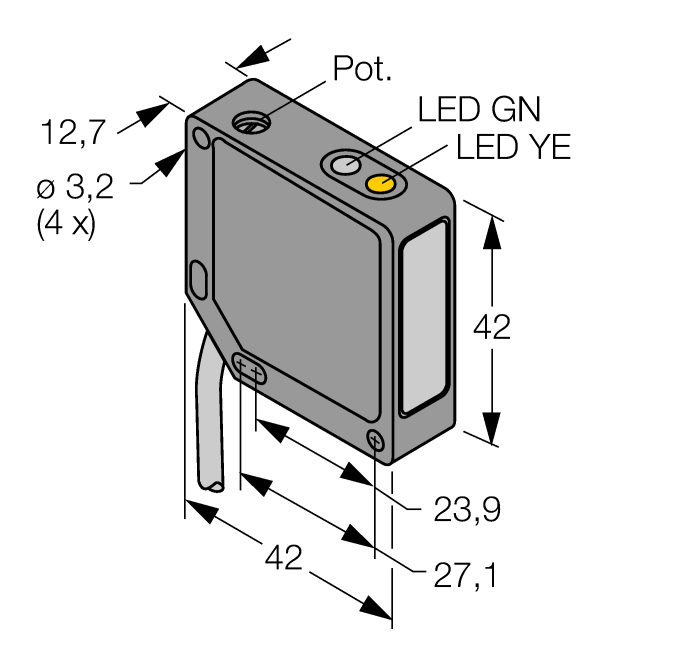 Photoelectric Sensor - Diffuse Mode Sensor with Fixed-Field Background ...